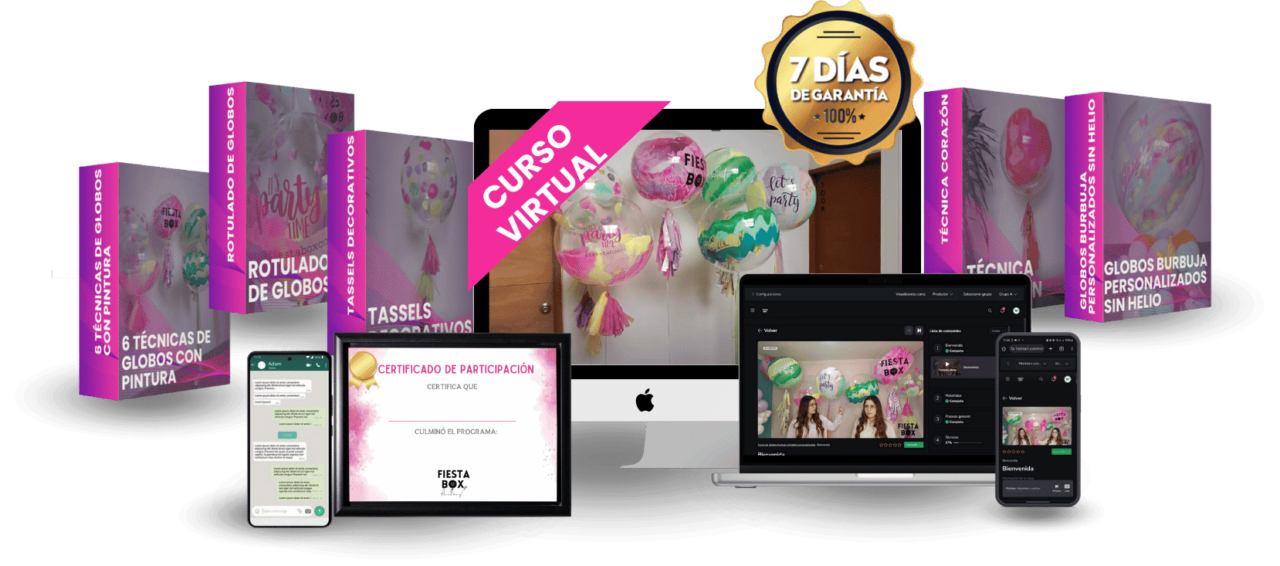 Curso virtual Burbujas (us) | Fiesta Box Academy
